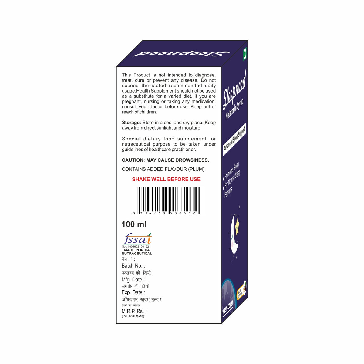 WEST-COAST Sleepneed Melatonin syrup | Formulated to Promote Peaceful ...